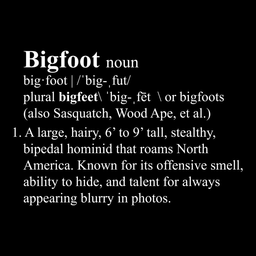 Bigfoot Funny Definition T-Shirt - The ParaRational Store Bigfoot Funny Definition T-Shirt - The ParaRational Store