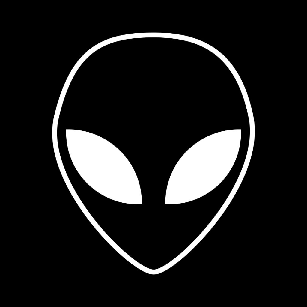 Classic gray alien head T-shirt